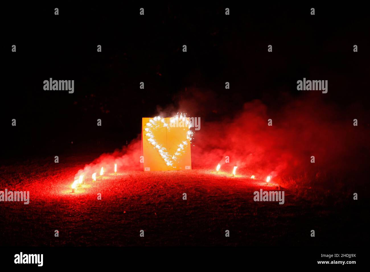 heart, heart shaped, firework display, hearts, heart-shapeds, firework ...