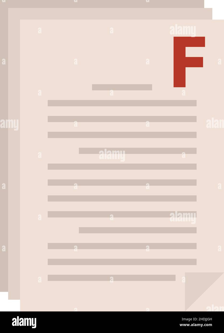 Bad test result teen icon. Flat illustration of Bad test result teen ...