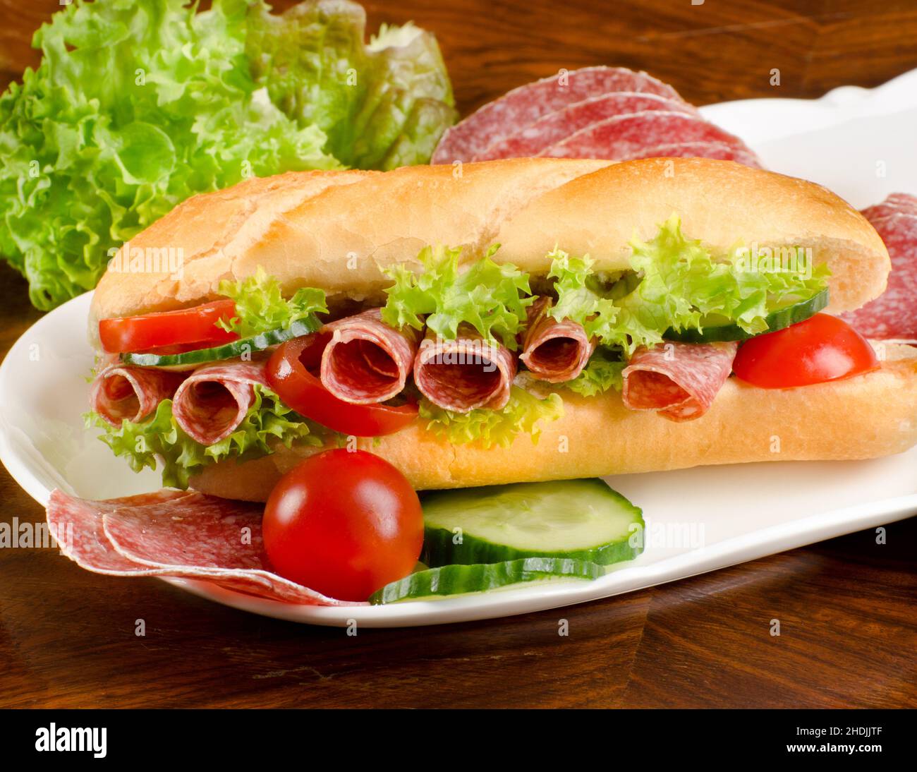 breakfast, salami, sandwich, breakfasts, salamis, sandwichs Stock Photo ...