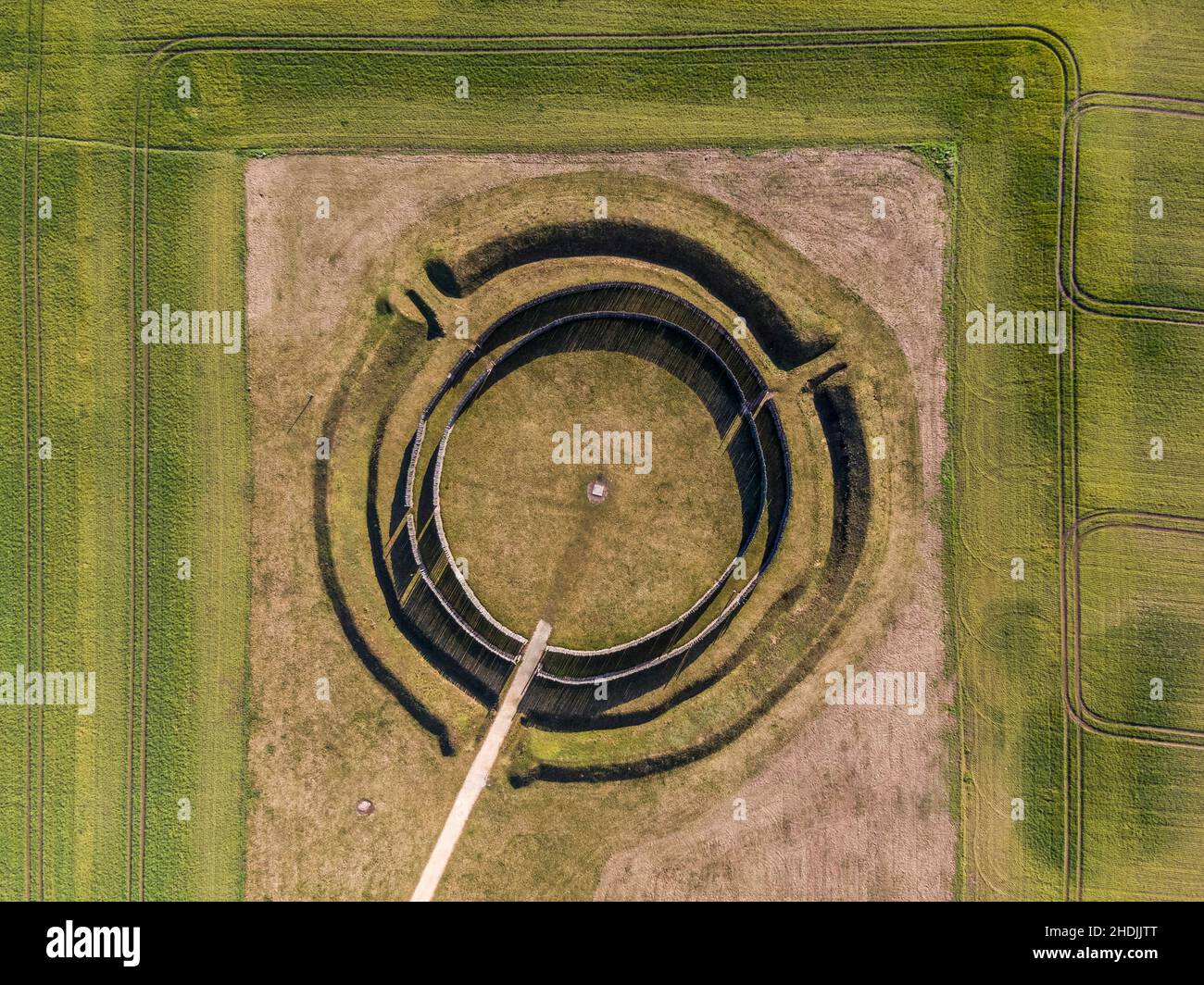 Aerial view of the Goseck circle in Germany Stock Photo - Alamy
