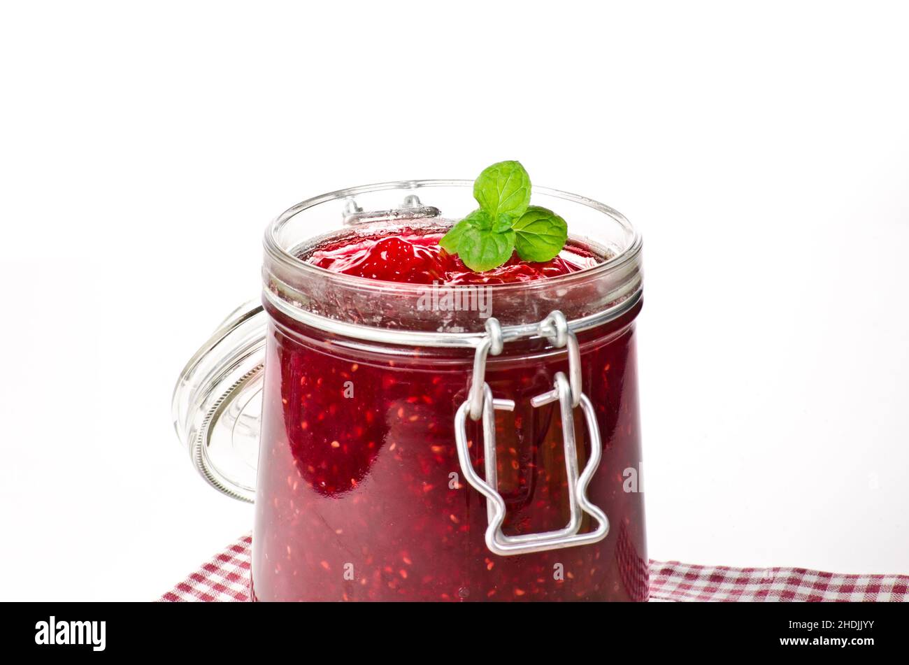 raspberry jam, home made, raspberry jams, home mades Stock Photo - Alamy