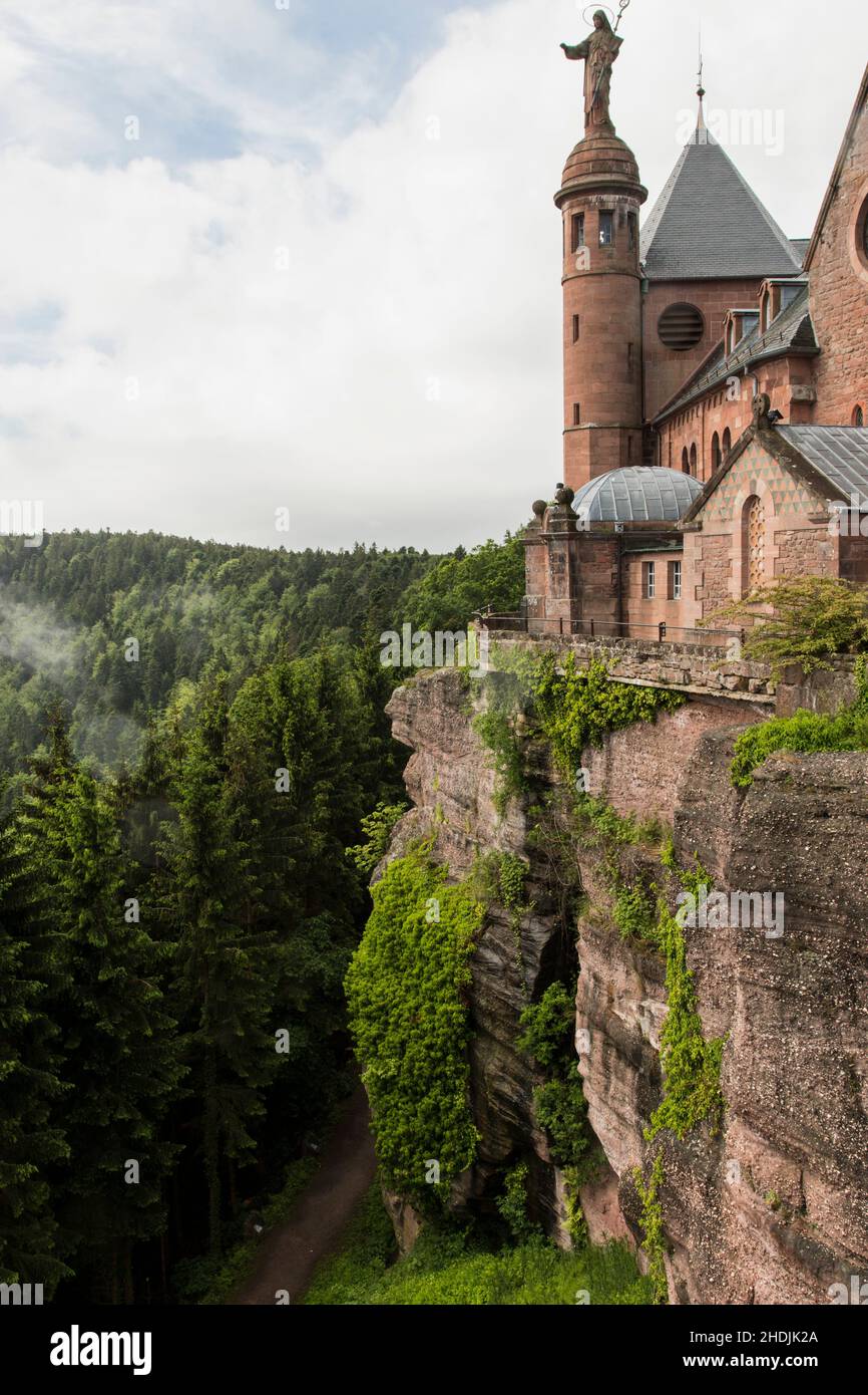 monastery, Mont Sainte-Odile Abbey, mont sainte-odile, monasteries ...