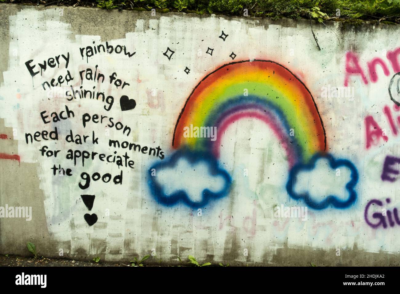 graffiti, rainbow, wisdom, graffitis, rainbows, wisdoms Stock Photo - Alamy