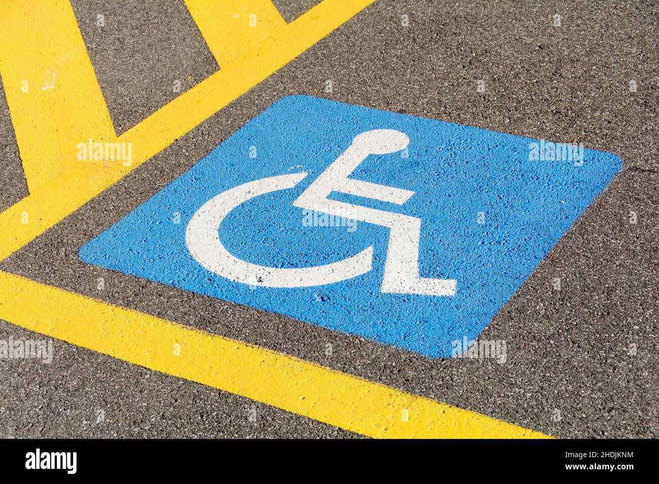 disabled driver sign, disabled driver signs Stock Photo - Alamy