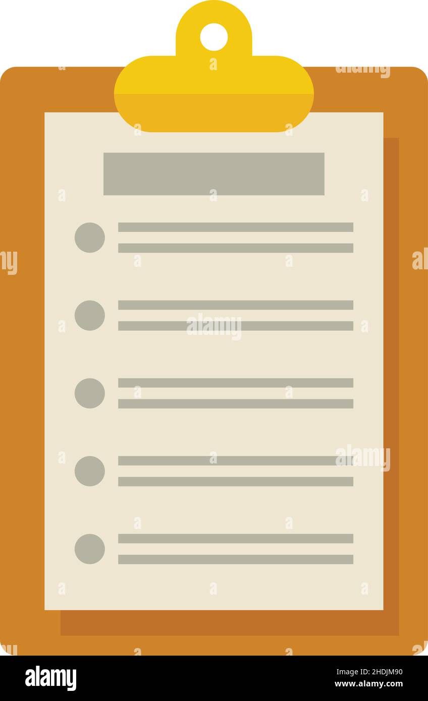 Syllabus clipboard icon. Flat illustration of Syllabus clipboard vector ...