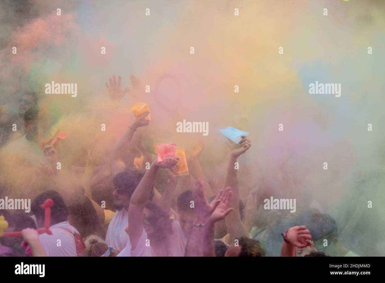 Color Run -It's fantastic marathon Stock Photo - Alamy