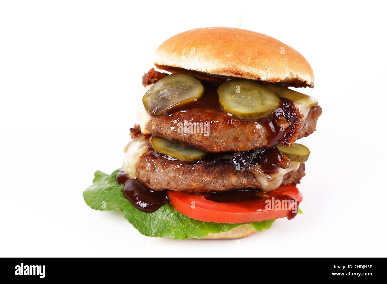 Burgers buns Cut Out Stock Images & Pictures - Alamy