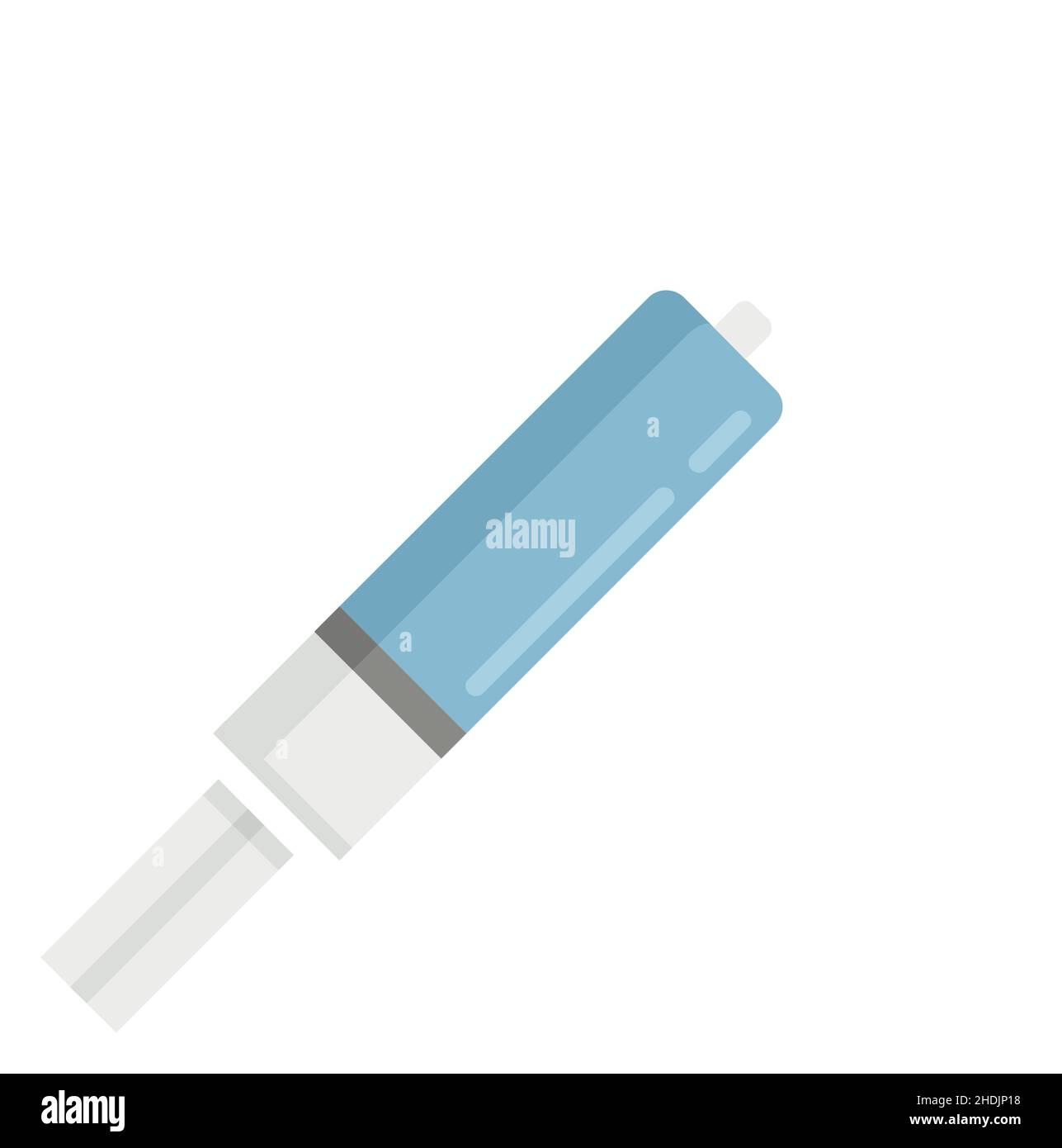 Medical syringe icon. Flat illustration of Medical syringe vector icon ...