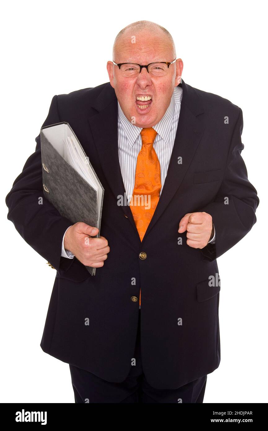 Angry boss glasses man hi-res stock photography and images - Alamy