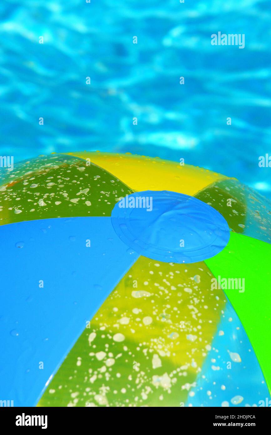 pool, beach ball, pools, wooden post, beach balls Stock Photo - Alamy