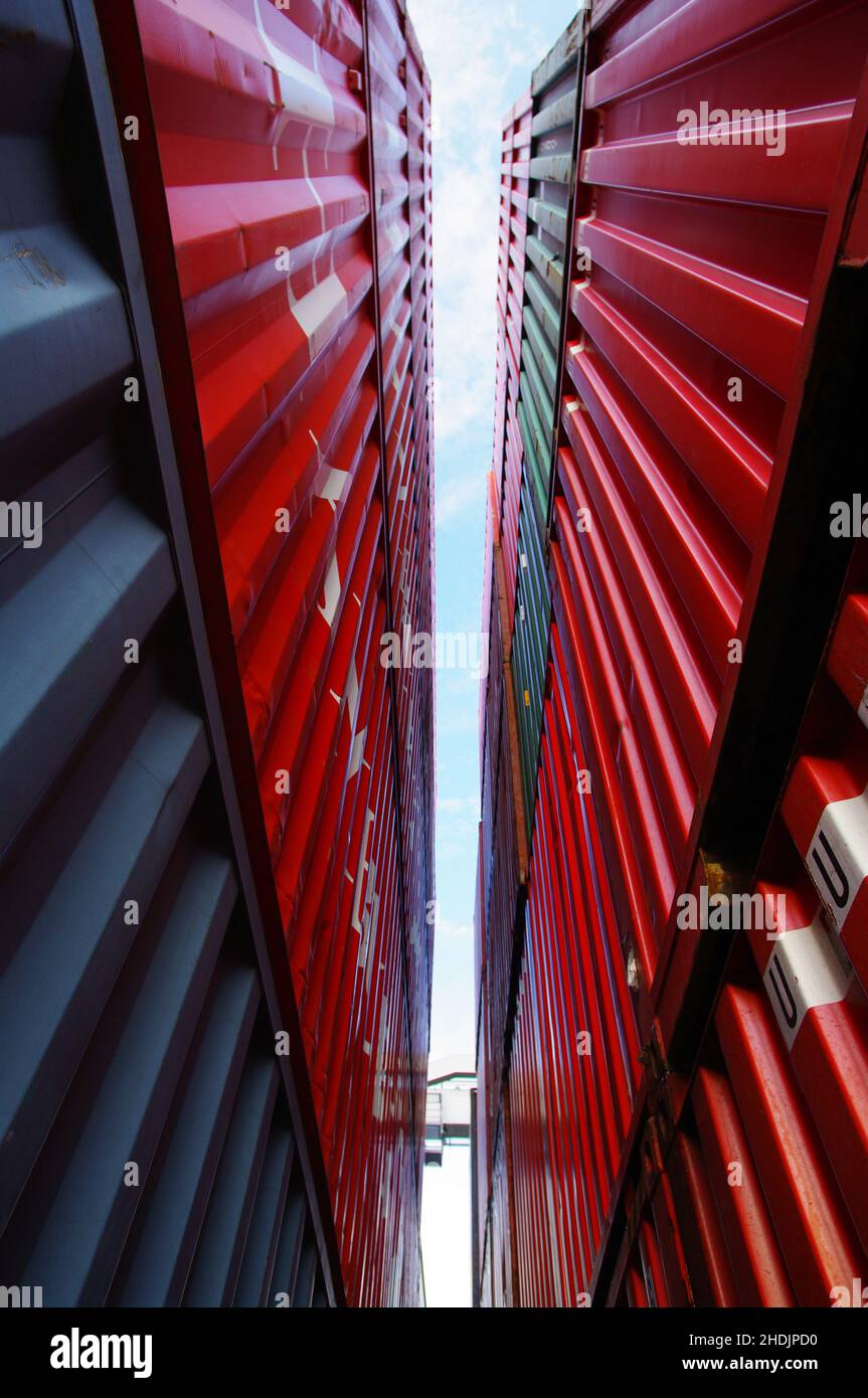 stack, cargo container, container port, stacking, stacks, cargo ...