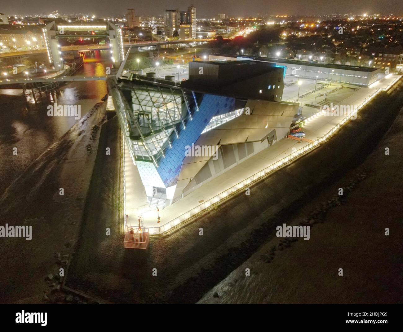 The Deep, Hull at night Stock Photo - Alamy