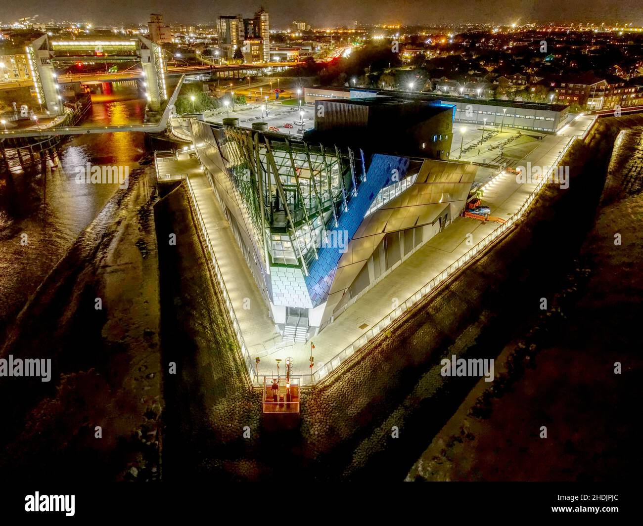 The Deep, Hull at night Stock Photo - Alamy