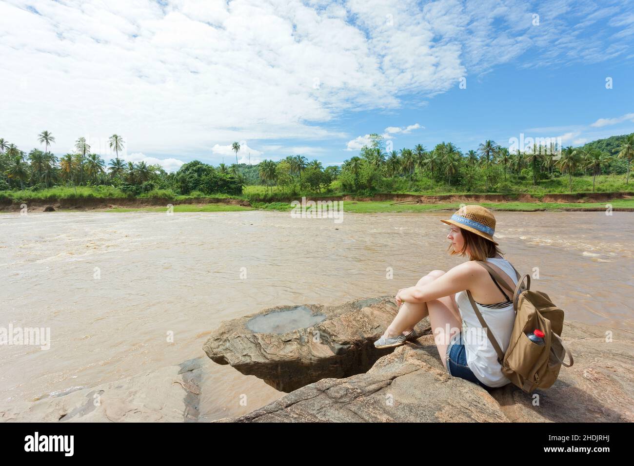sri lanka, tourist, maha oya, sri lankas, tourists Stock Photo - Alamy