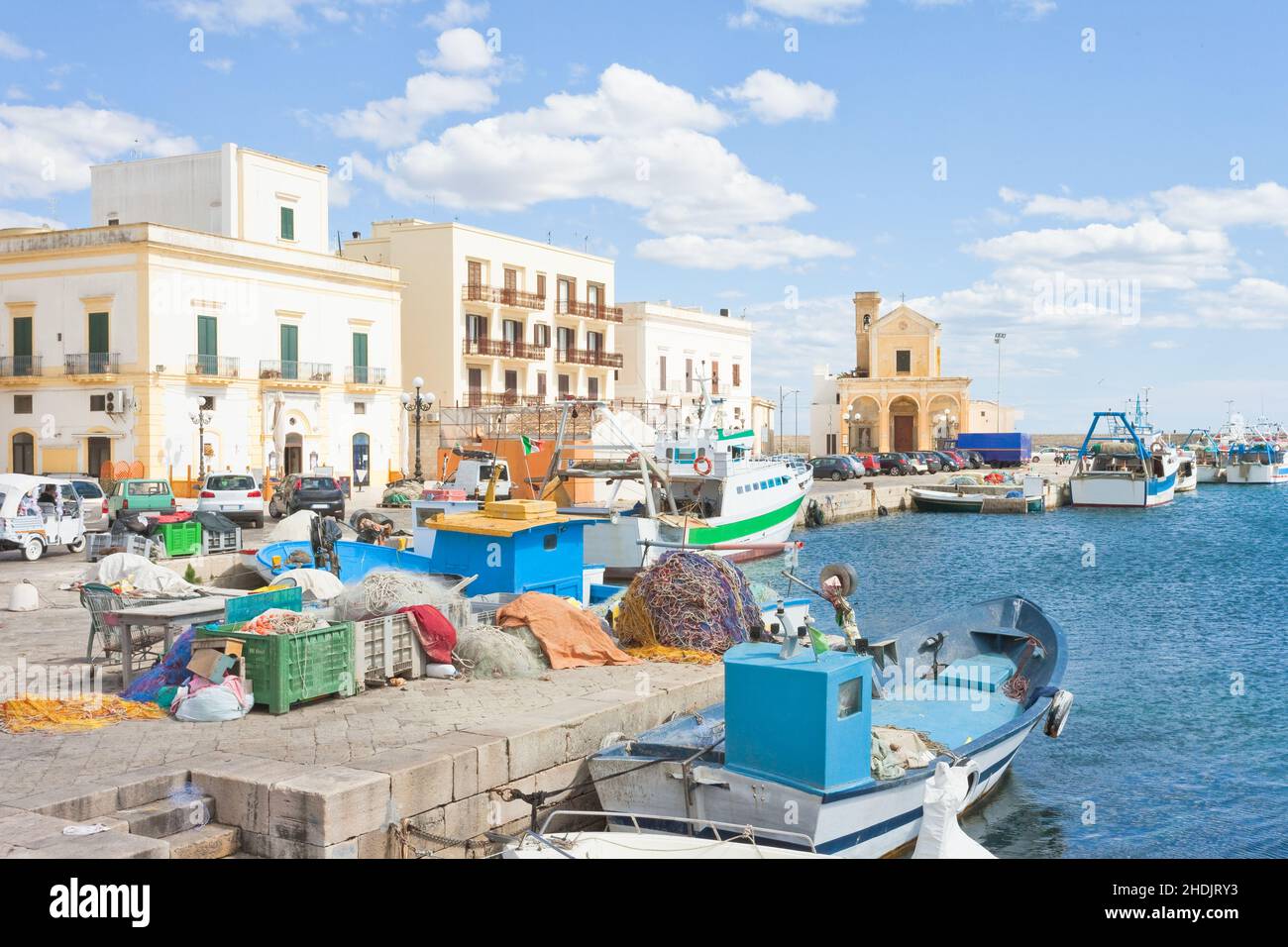 harbor city, apulia, gallipoli, harbor cities, apulias Stock Photo - Alamy