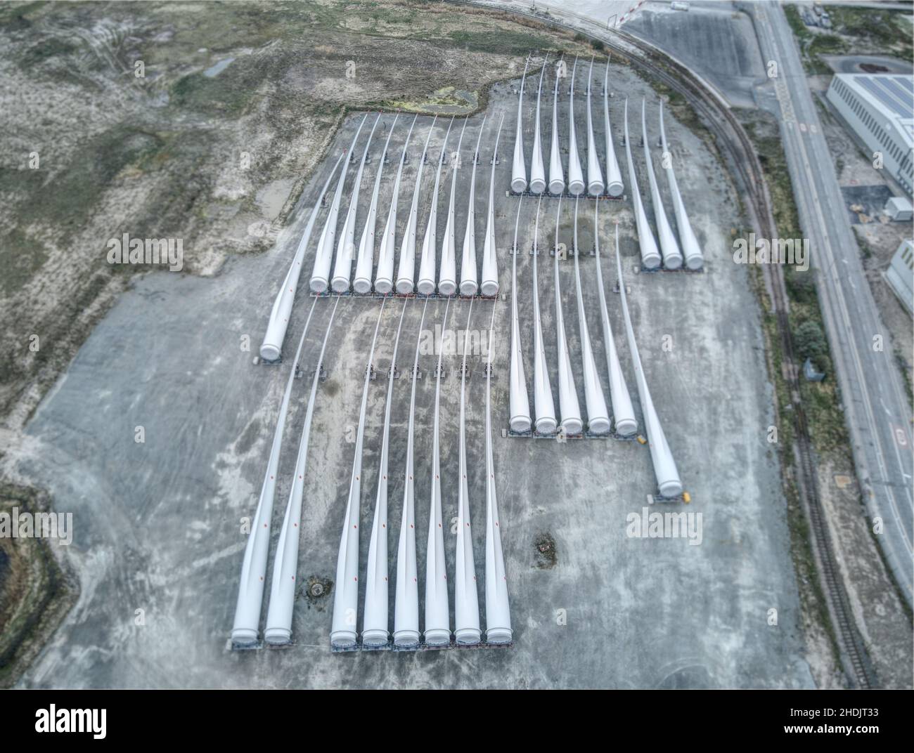 Wind Turbine Blade Storage Stock Photo - Alamy