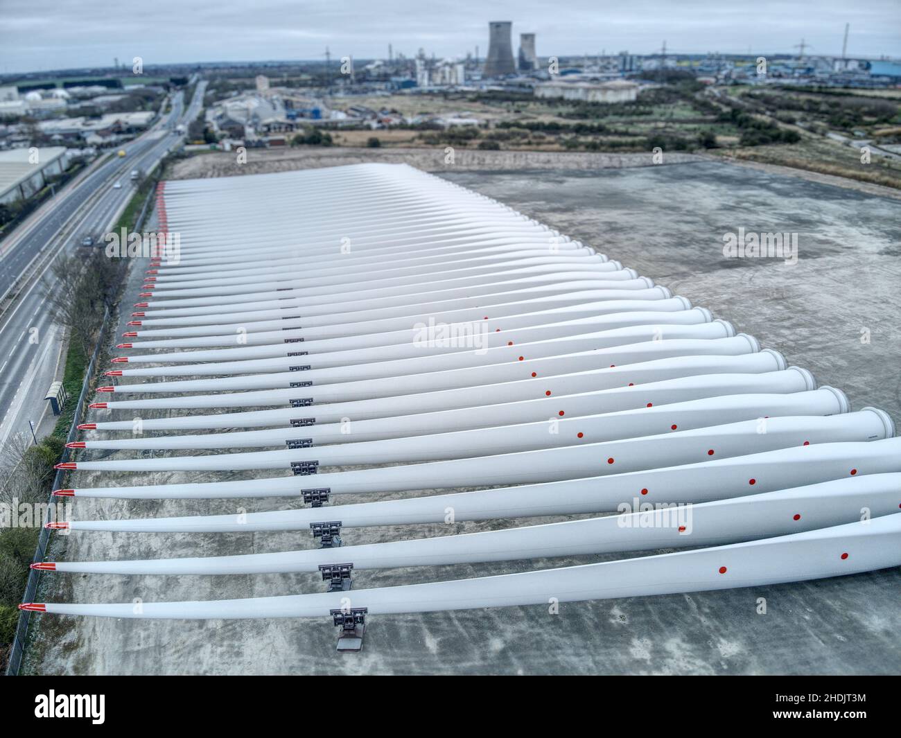 Wind Turbine Blade Storage Stock Photo - Alamy