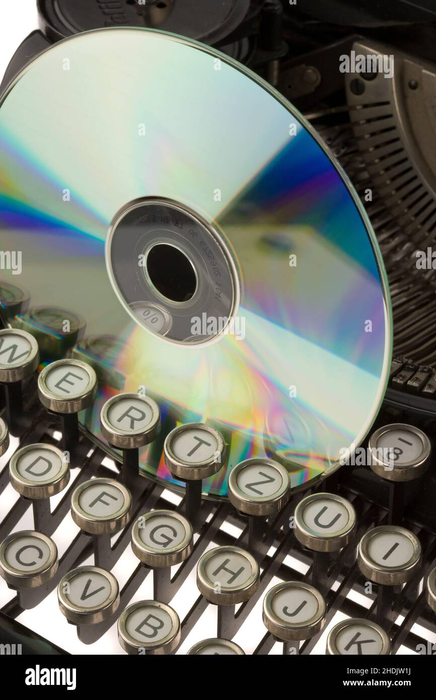contrasts, typewriter, cd, compare, comparison, contrast, typewriters ...