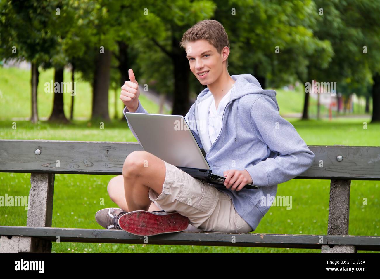 adolescent, mobile communication, bench, adolescents, mobile ...