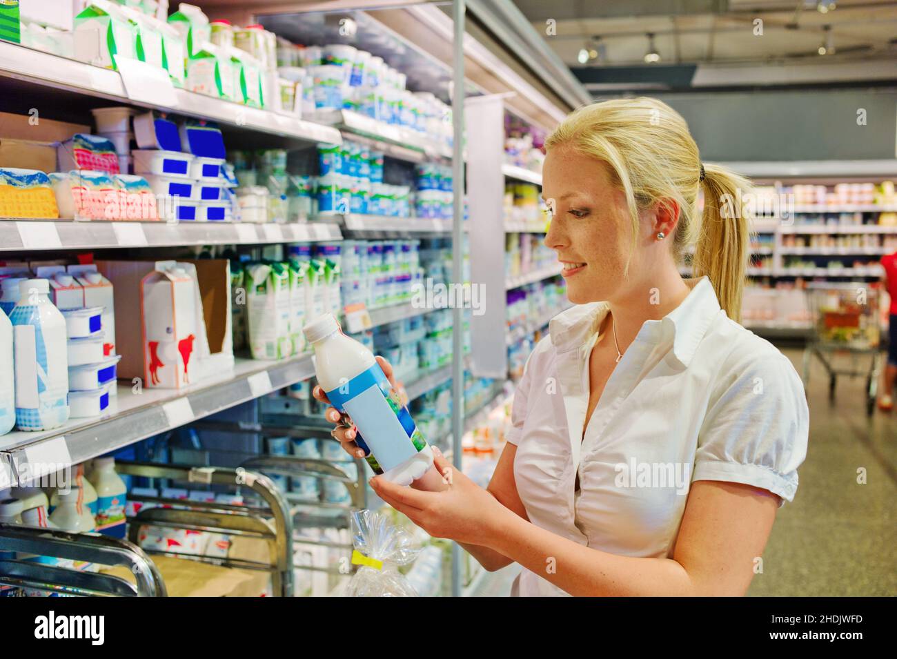 shopping, milk product, supermarket, customer, ingredients, milk ...