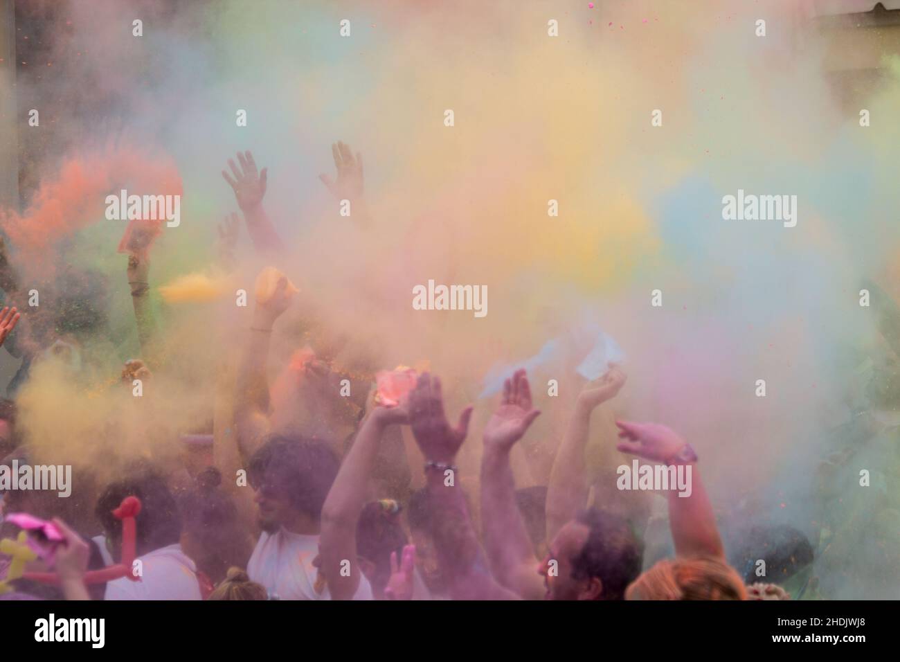 Color Run -It's fantastic marathon Stock Photo - Alamy