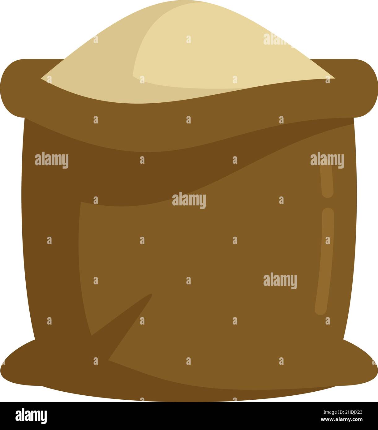 Farm sack compost icon. Flat illustration of Farm sack compost vector ...