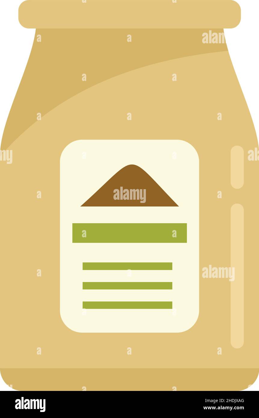 Bio compost pack icon. Flat illustration of Bio compost pack vector ...