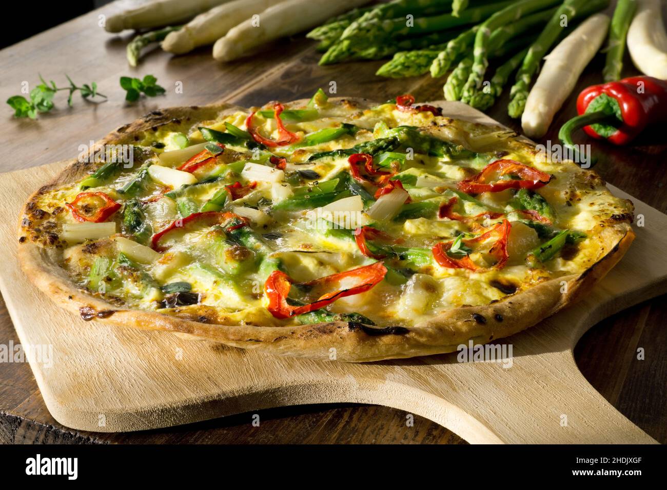 asparagus, pizza, asparagus spear, asparagus spears, pizzas Stock Photo ...
