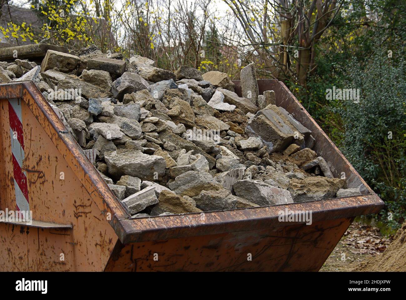 debris, cargo container, rubble, cargo containers, rubbles Stock Photo ...