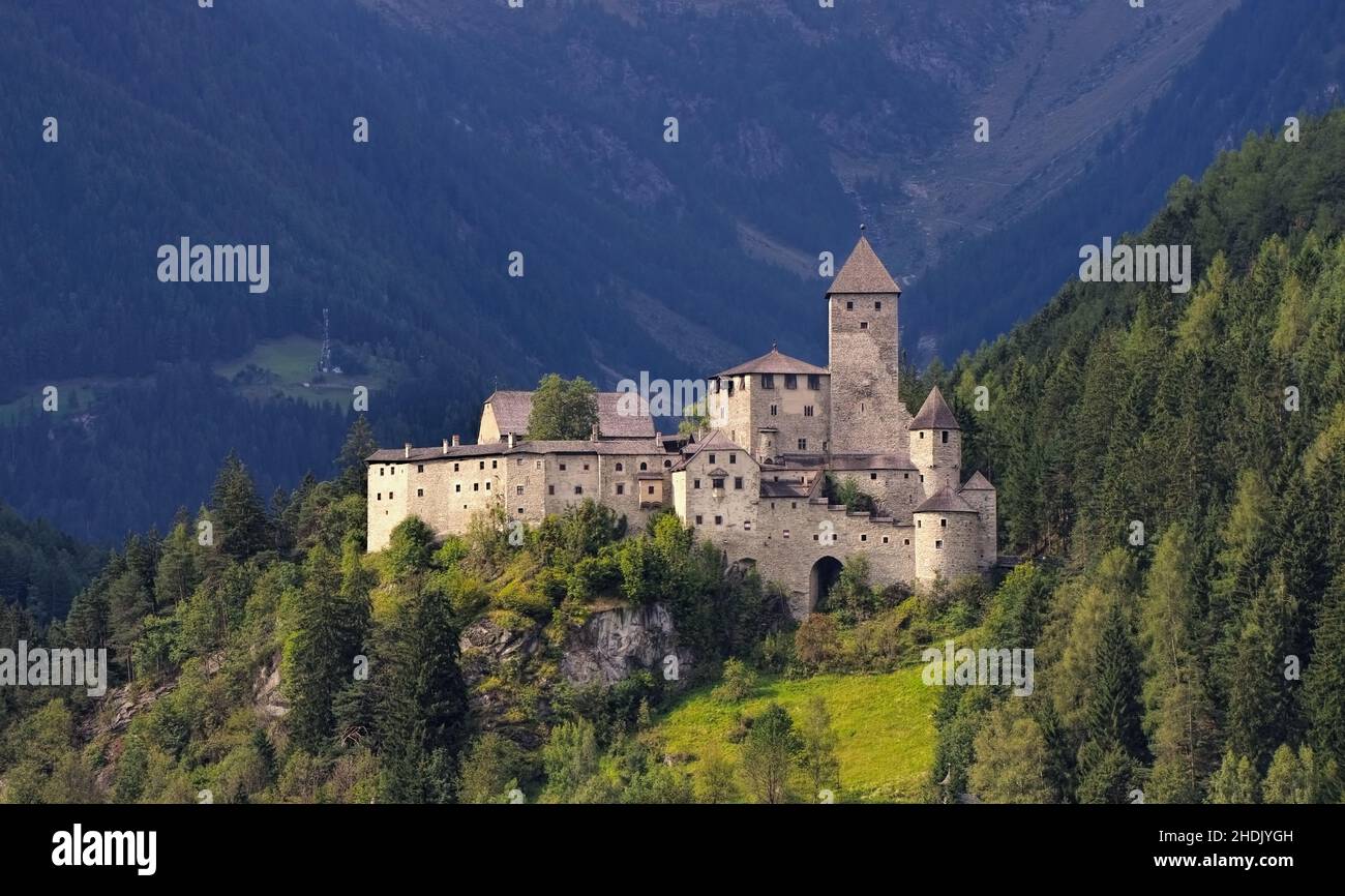 castle, taufers castle, campo tures, castles, tures castles Stock Photo ...