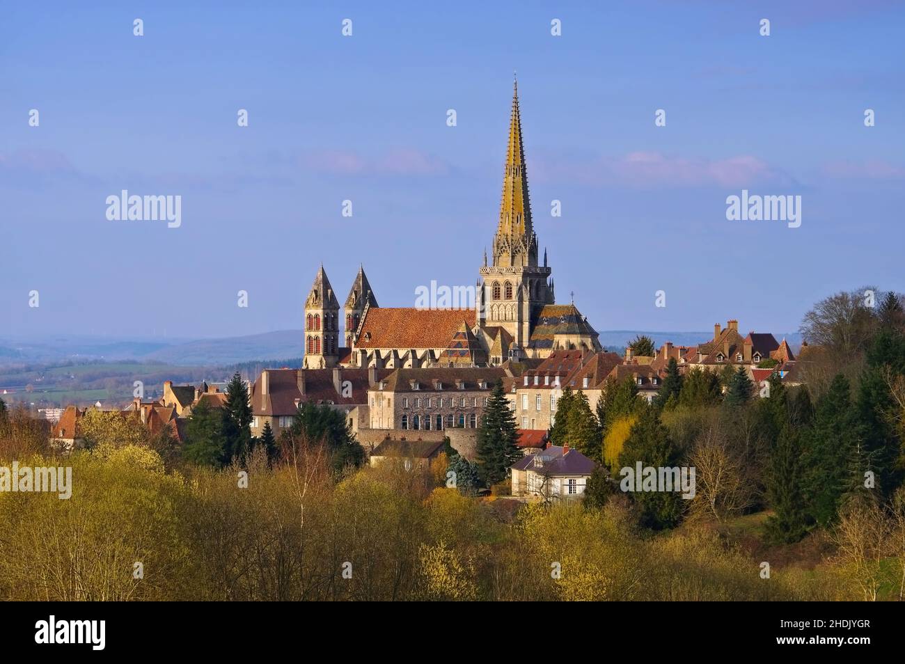 cathedral, autun, cathedral of saint lazarus of autun, cathedrals Stock ...