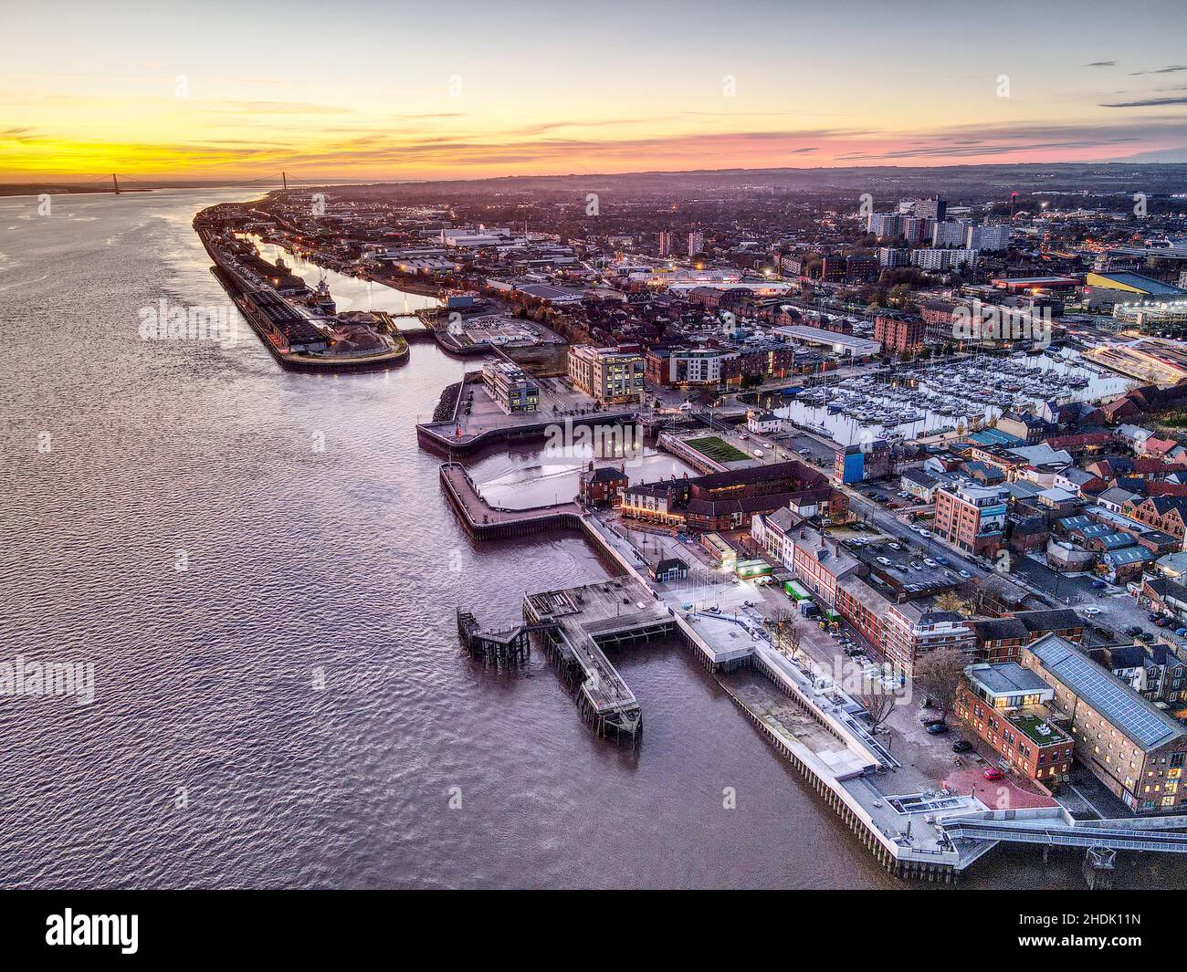 Looking down on Hull Marina Stock Photo - Alamy