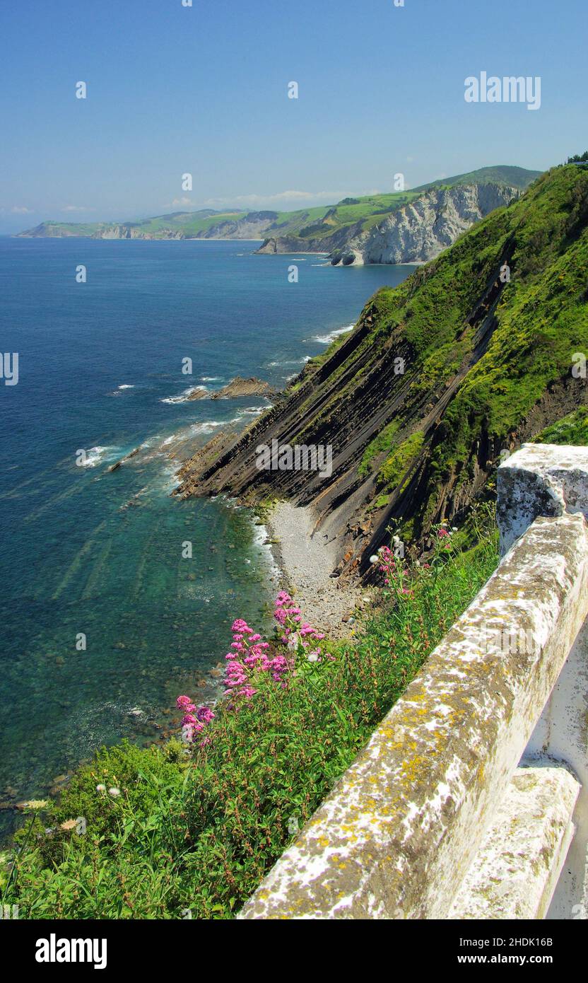 basque provinces, cliff, costa vasca, cliffs, costa vascas Stock Photo ...