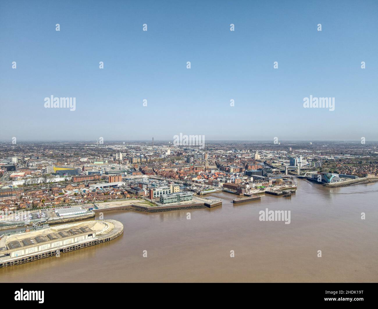 Kingston-upon-Hull from above Stock Photo - Alamy