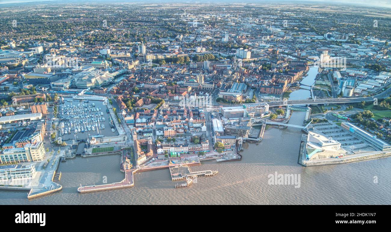 Kingston-upon-Hull from above Stock Photo - Alamy