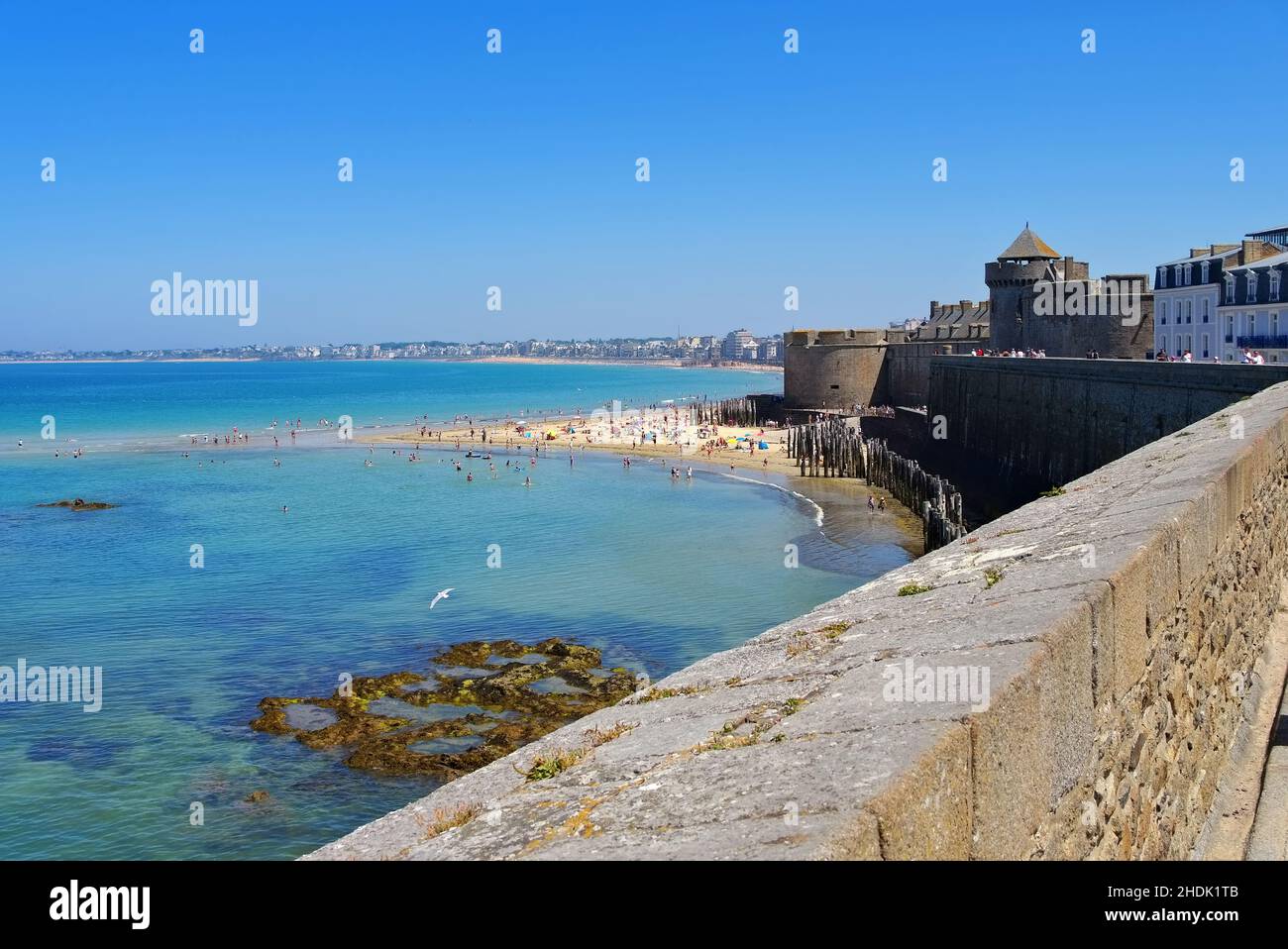 defensive wall, saint-malo, defensive walls, fort, fortification Stock ...