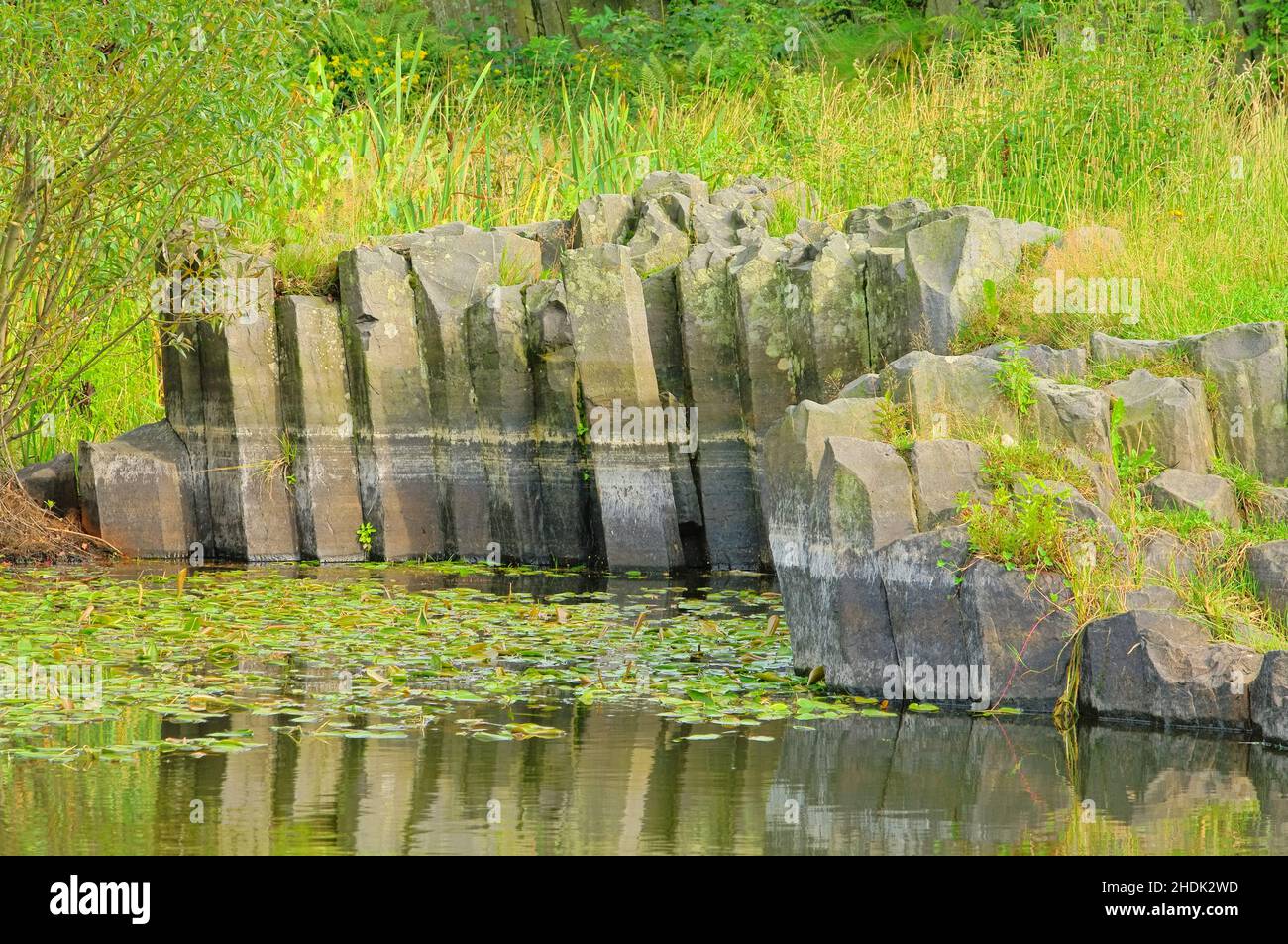 basalt, basalt columns, basalts, basalt column Stock Photo - Alamy