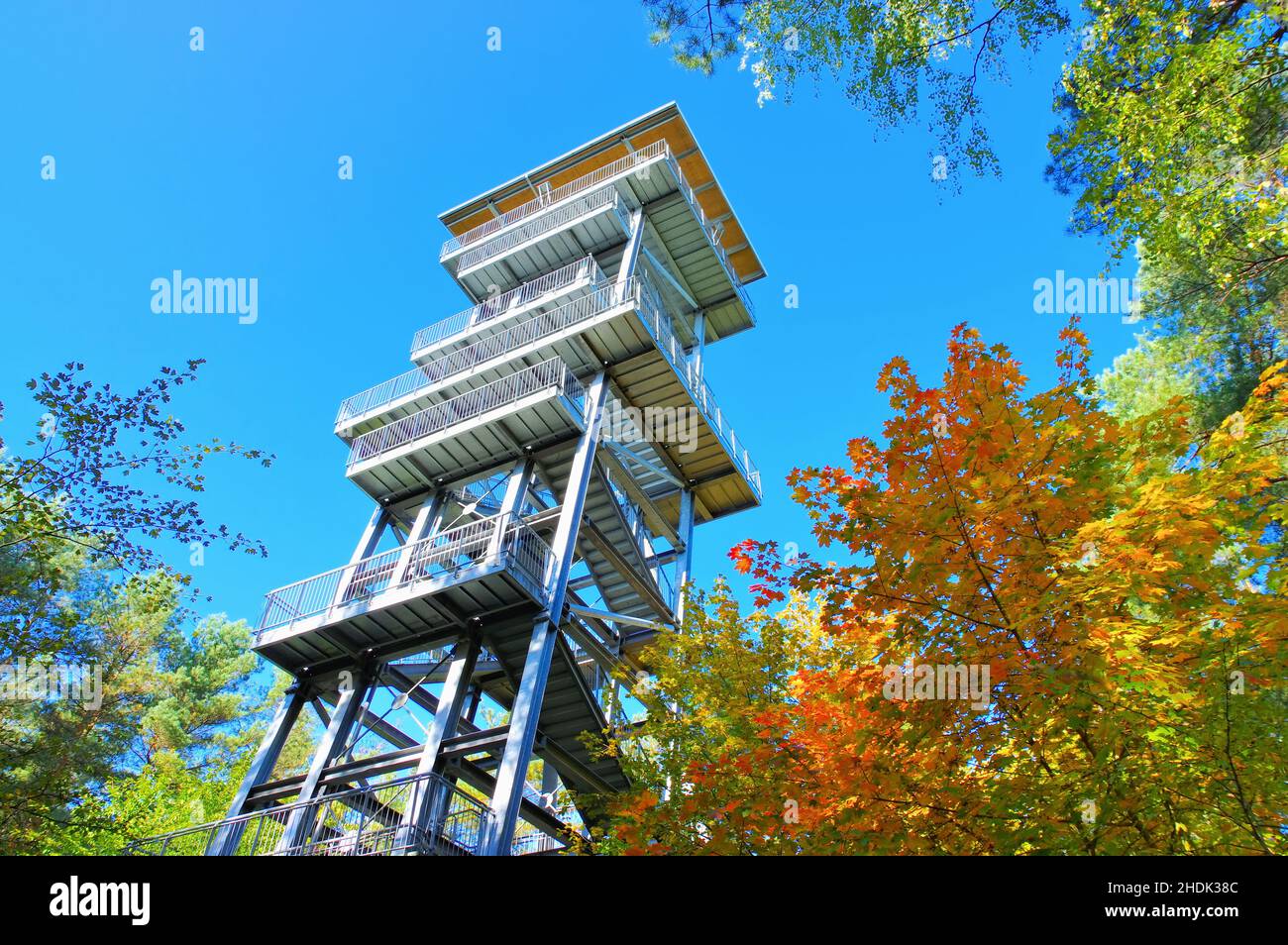 Lake Senftenberg, observation tower Stock Photo - Alamy