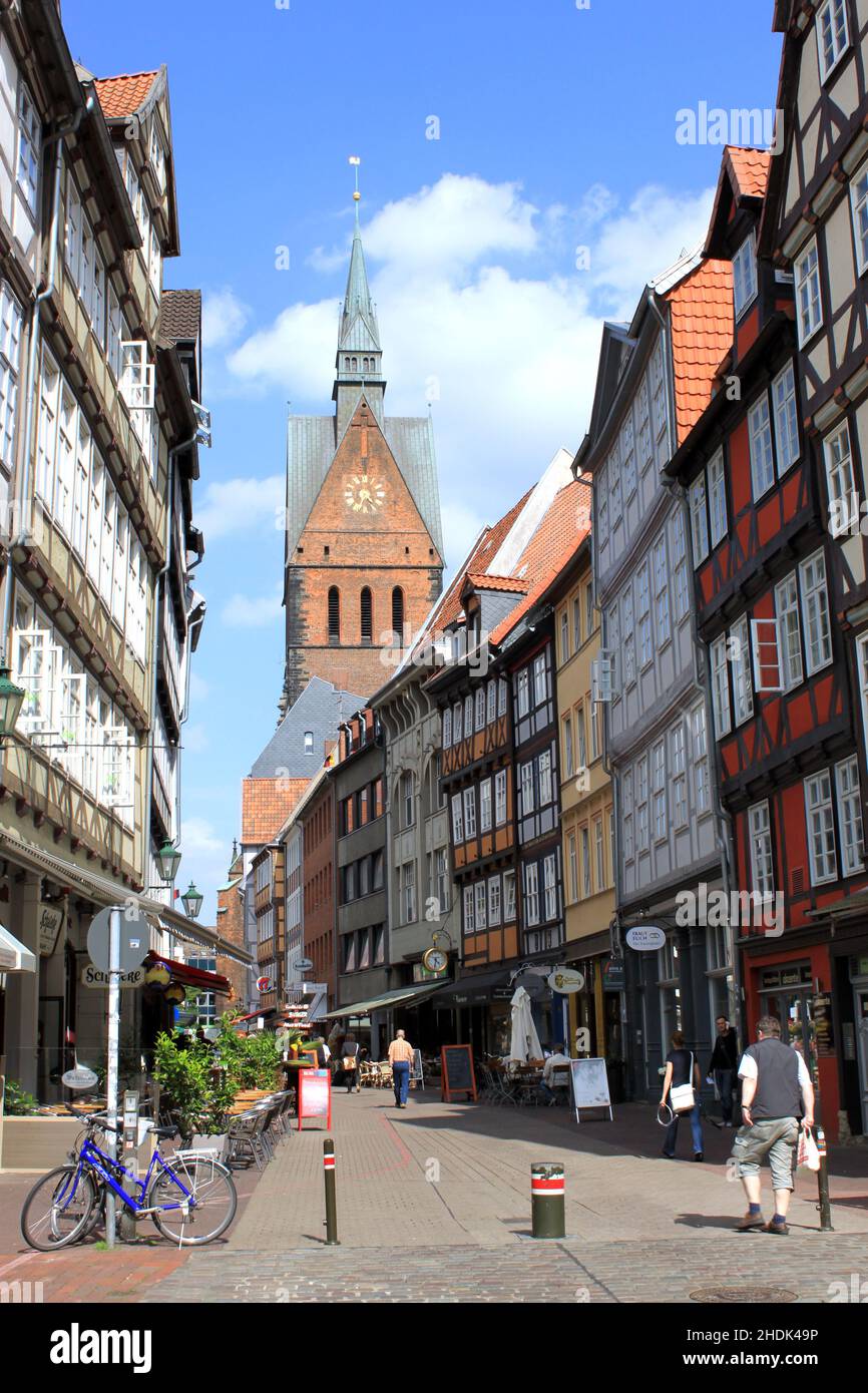 hannover, pedestrian zone, kramerstrasse, hannovers, pedestrian zones ...