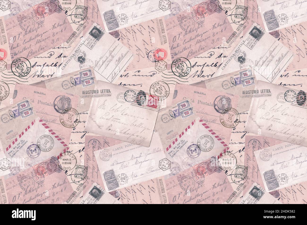 handwritten, letters, air mail, handwrittens, letter, air mails Stock ...