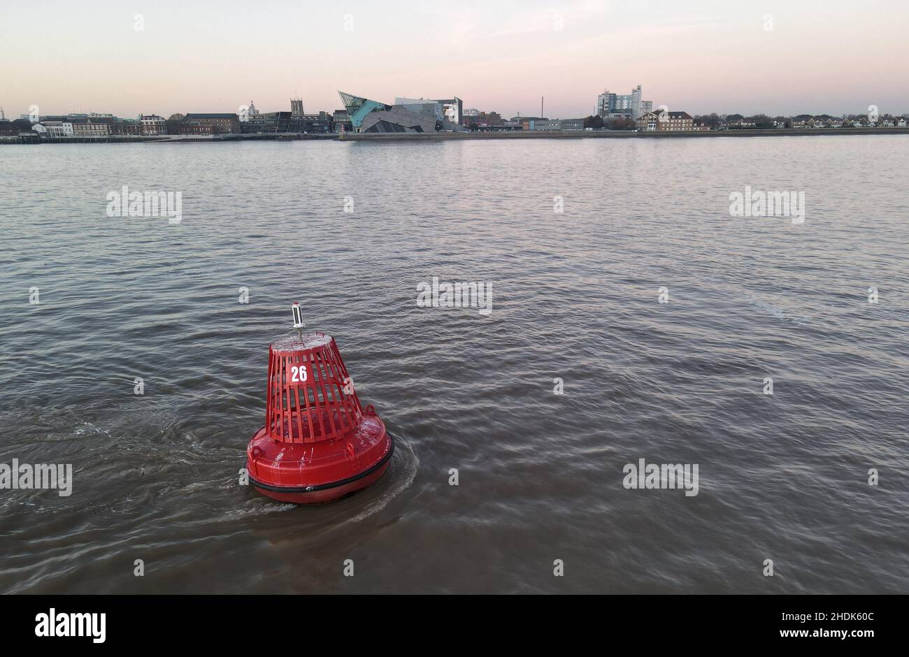 Navigation marker buoy in the River Humber Stock Photo - Alamy