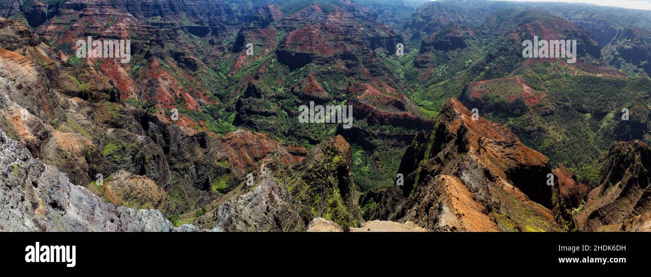 ravine, hawaii islands, waimea canyon, ravines Stock Photo - Alamy