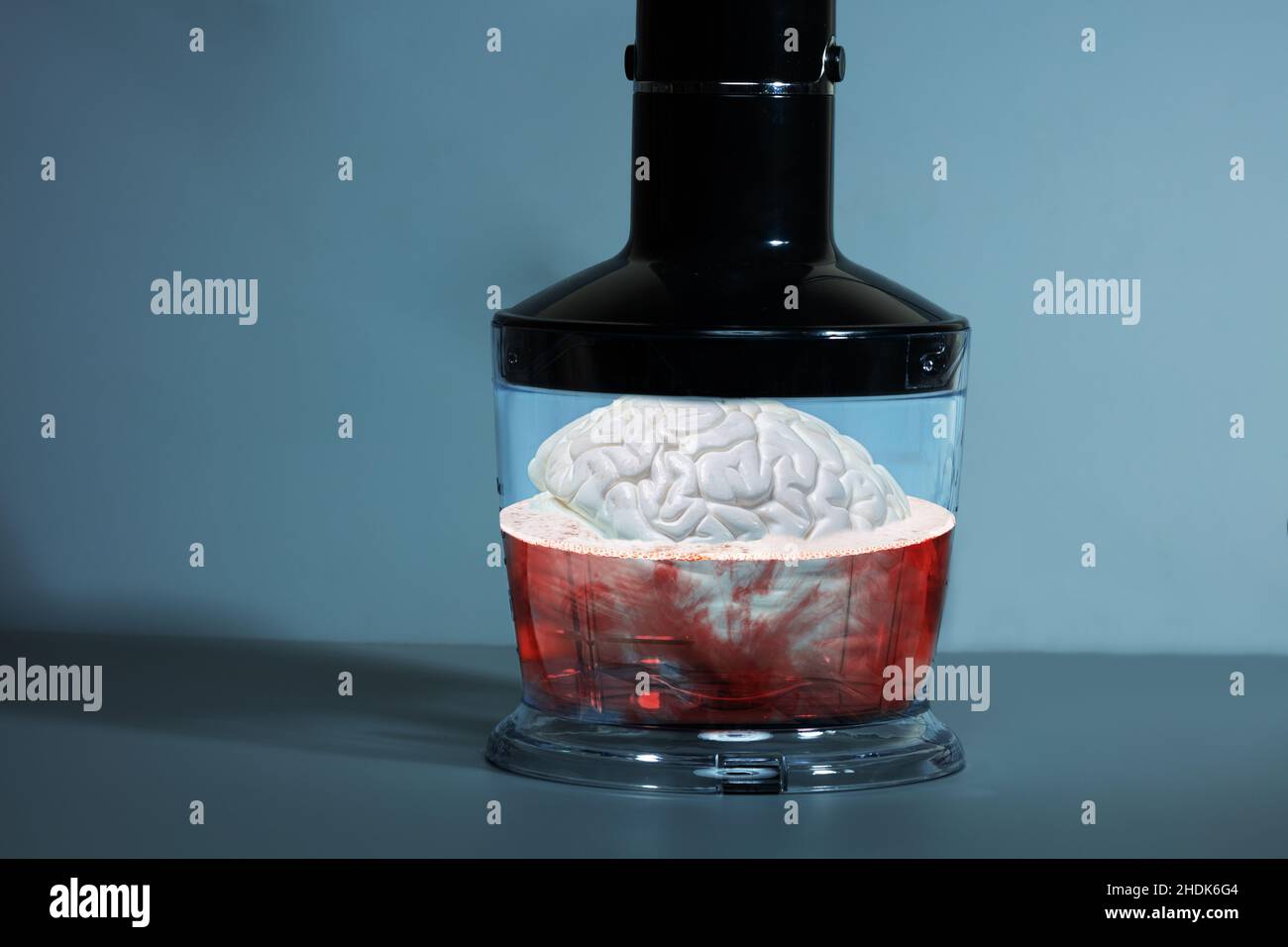 Brainwash concept, a brain in blender illustration Stock Photo - Alamy