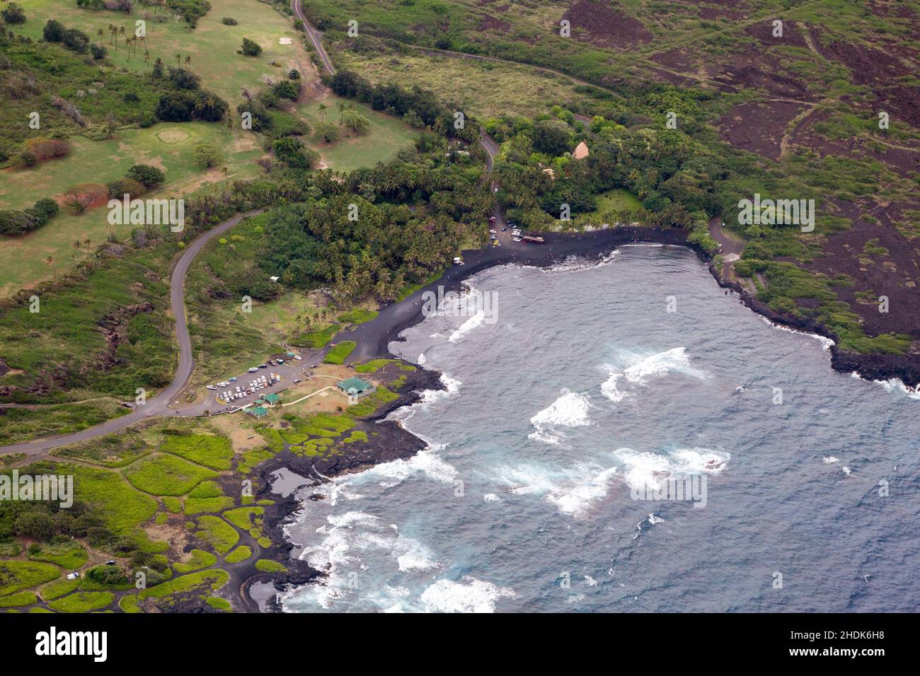 hawaii islands, punalu'u beach Stock Photo - Alamy