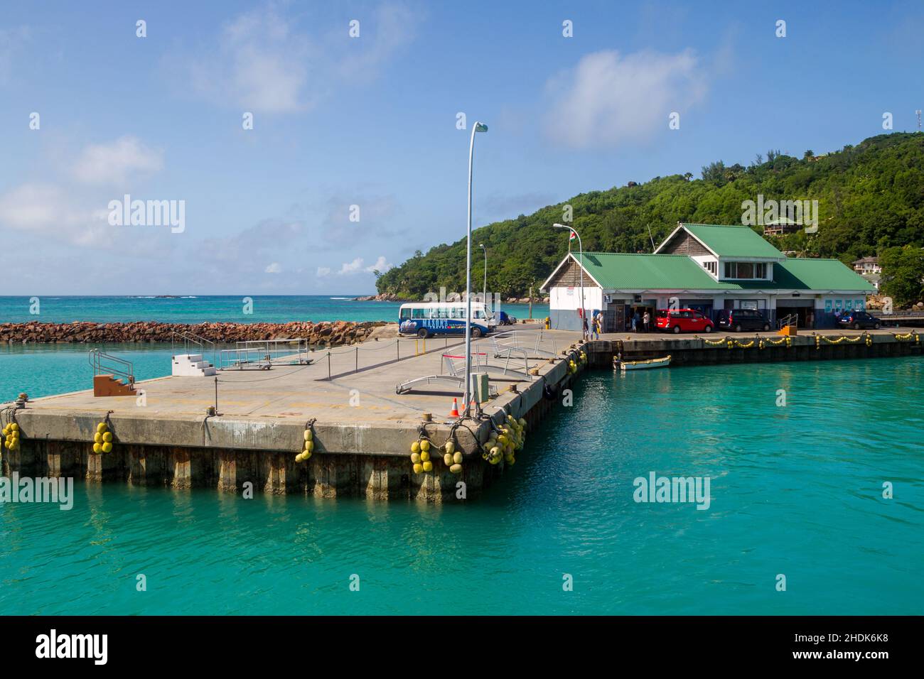 harbour, pier, praslin, harbours, port, piers, praslins Stock Photo - Alamy