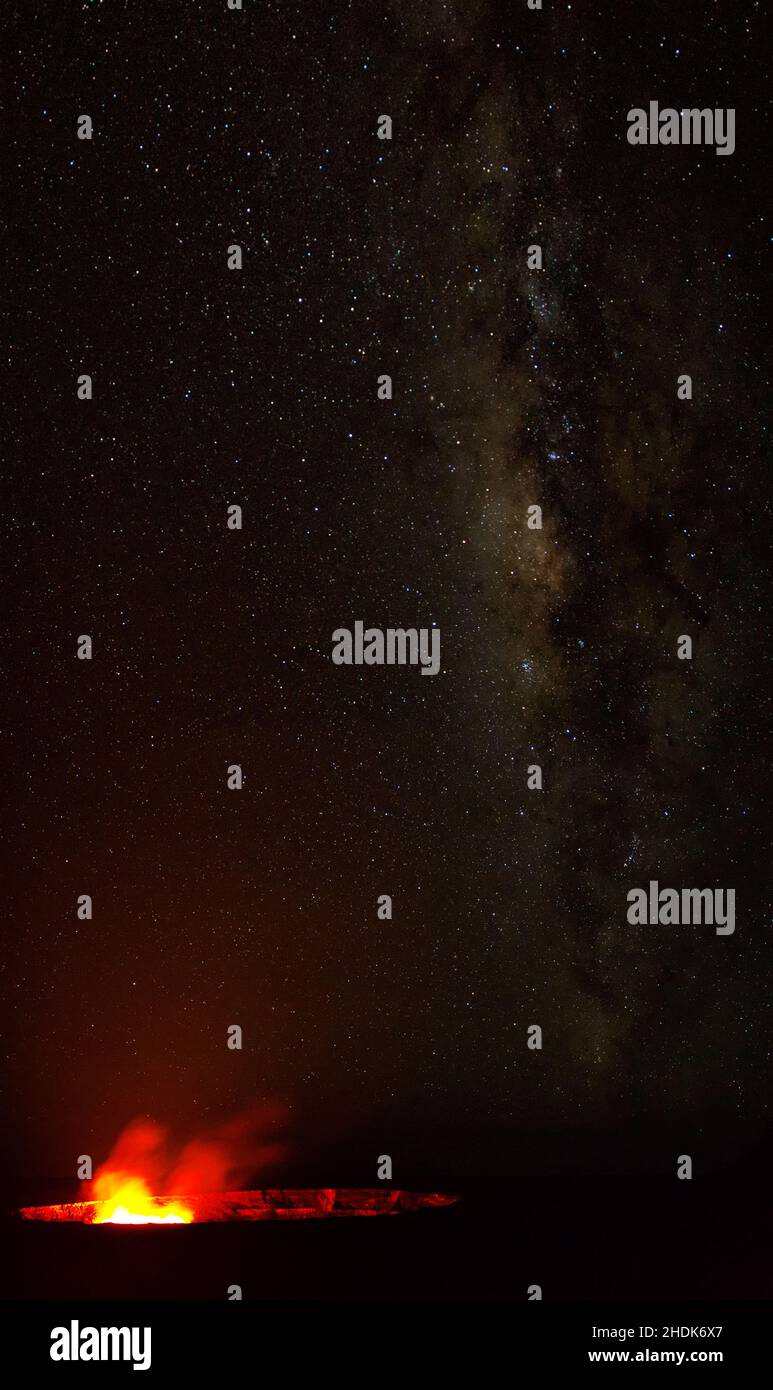 volcano, night sky, volcanos, night skies Stock Photo - Alamy