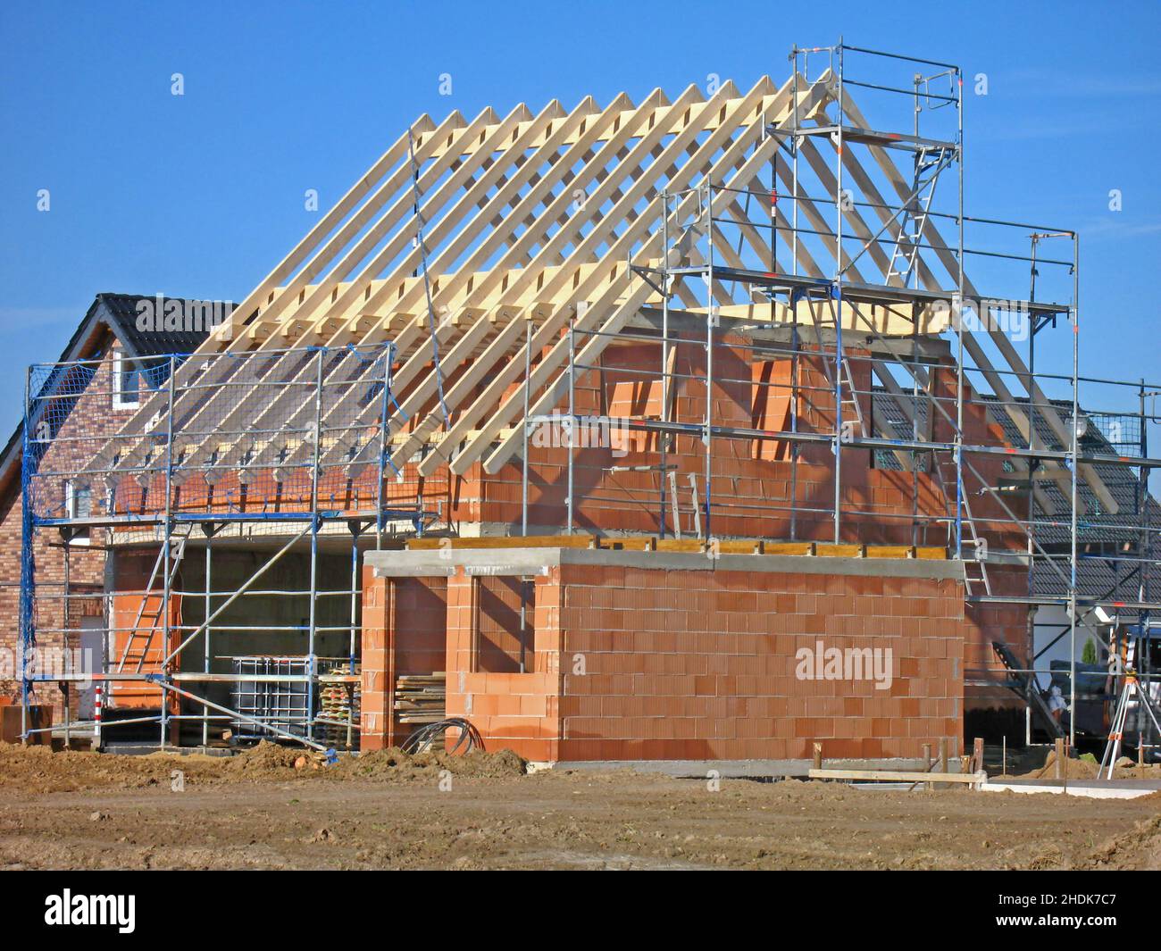 building construction, new building, carcass, building constructions ...