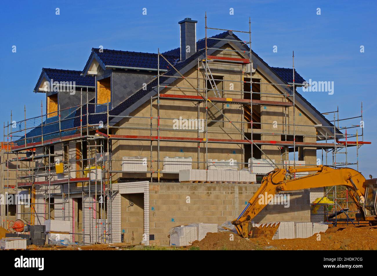 building construction, construction site, carcass, building ...