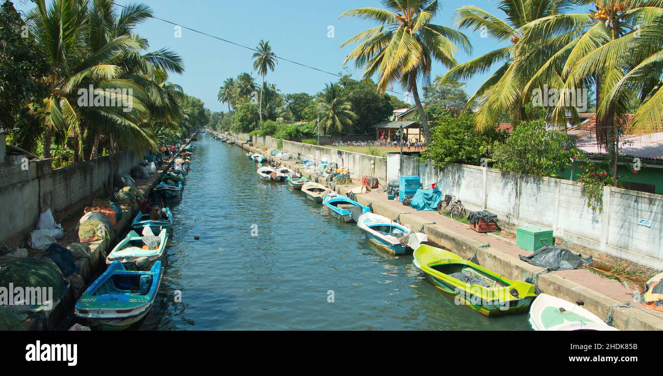 waterway, negombo, dutch canal, waterways Stock Photo - Alamy