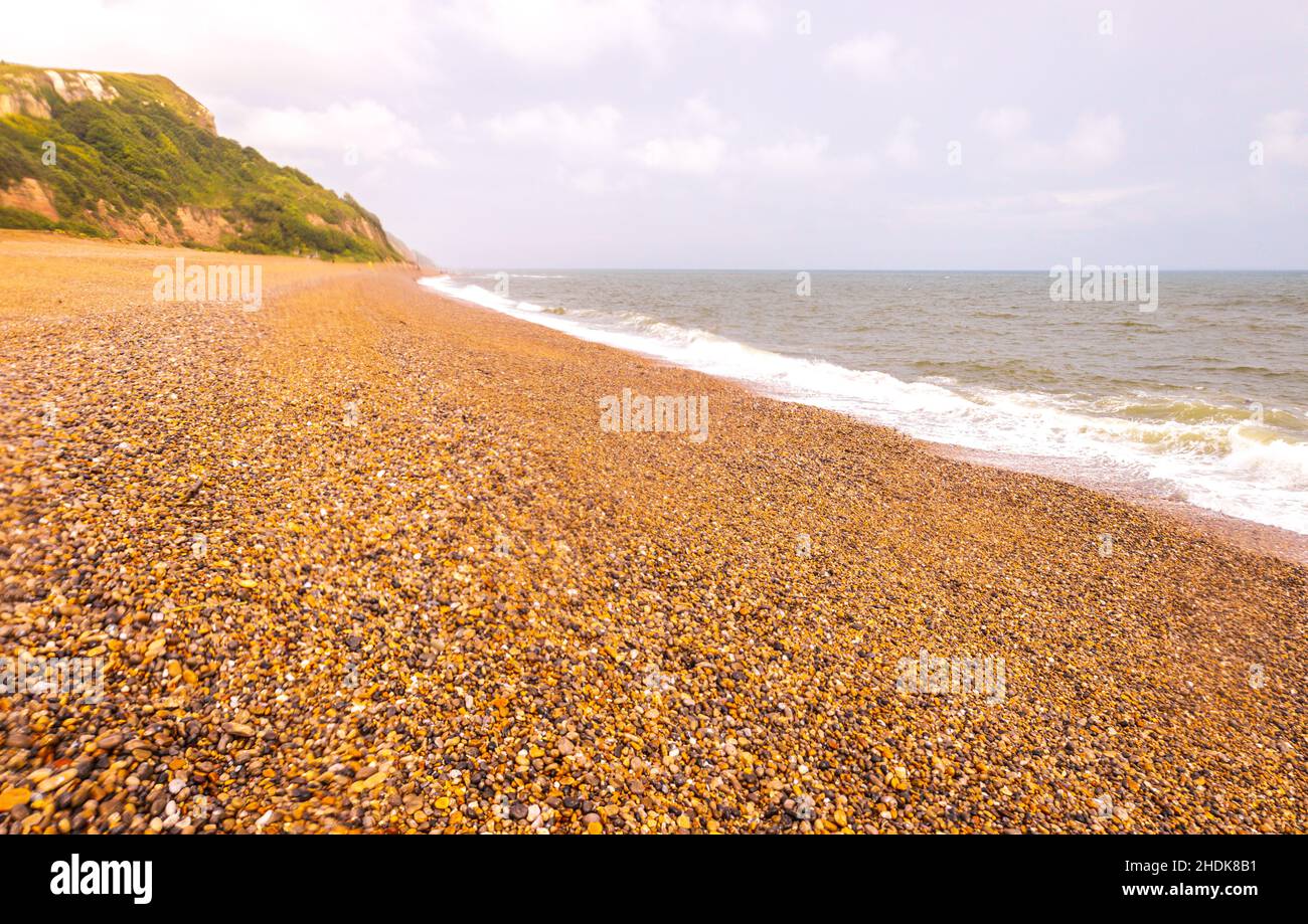 A typical British beach view during a day when there was lots of rain ...